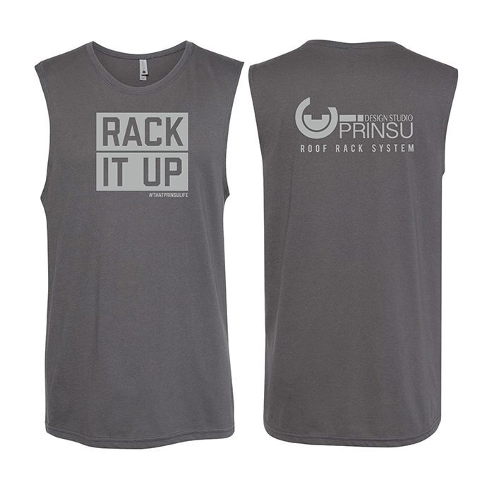 Rack It Up Muscle Tee for Outdoor Enthusiasts | Prinsu